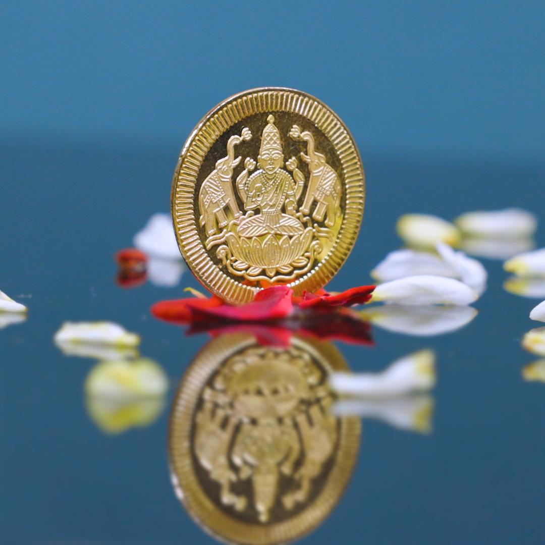 Buy 22KT 2 Grams Lakshmi Gold Coin | Authentic Indian Gold Coins at GRT ...