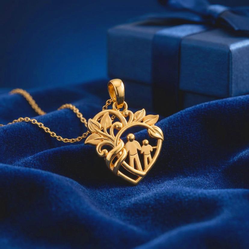 Buy Regal Everlasting Love Gold Pendant | GRT Jewellers