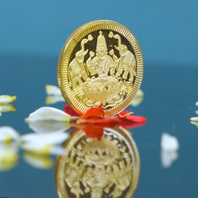Buy 22KT - 8 Grams Lakshmi Gold Coin | GRT Jewels