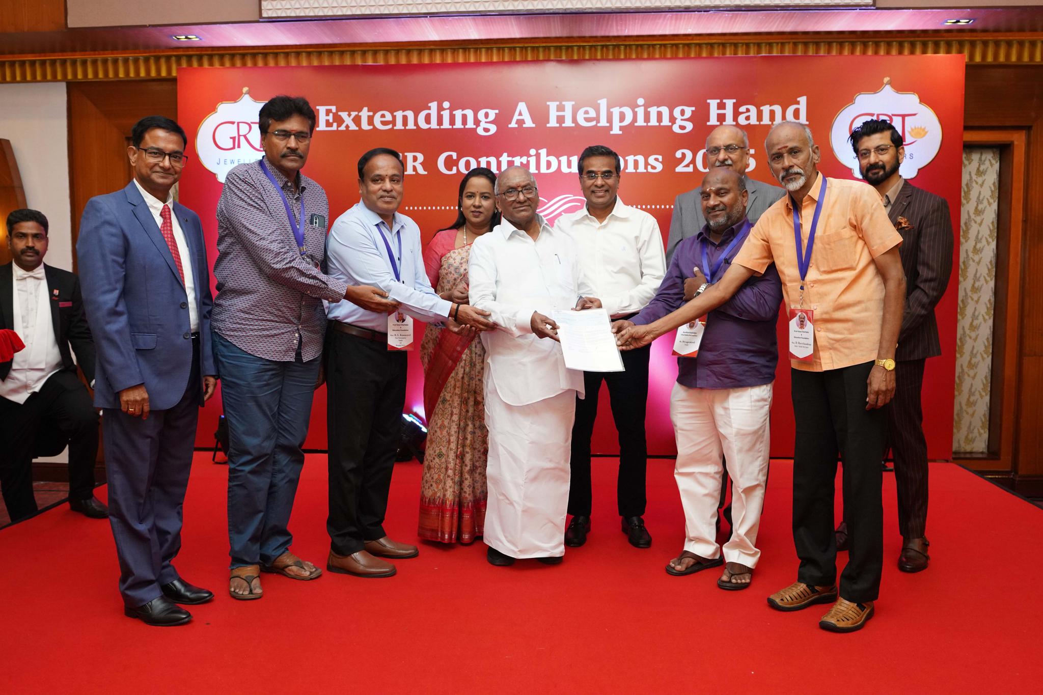 GRT contributes Rs.50 Lakh for Annadhanams and Chathram construction.